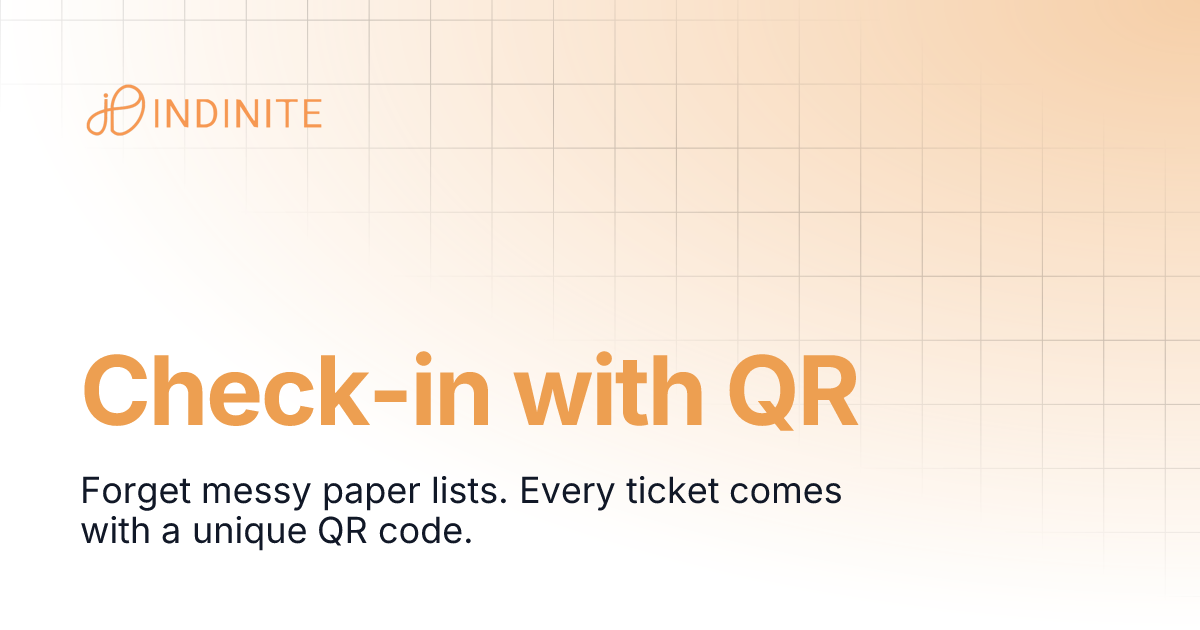 Check-in with QR | Indinite Organiser Guide